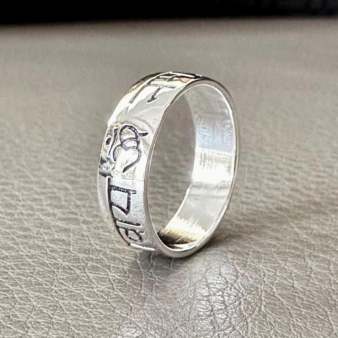 Handcrafted 925 Sterling Silver Ohm/om Ring Buddhism Hindi Yoga Symbol ...