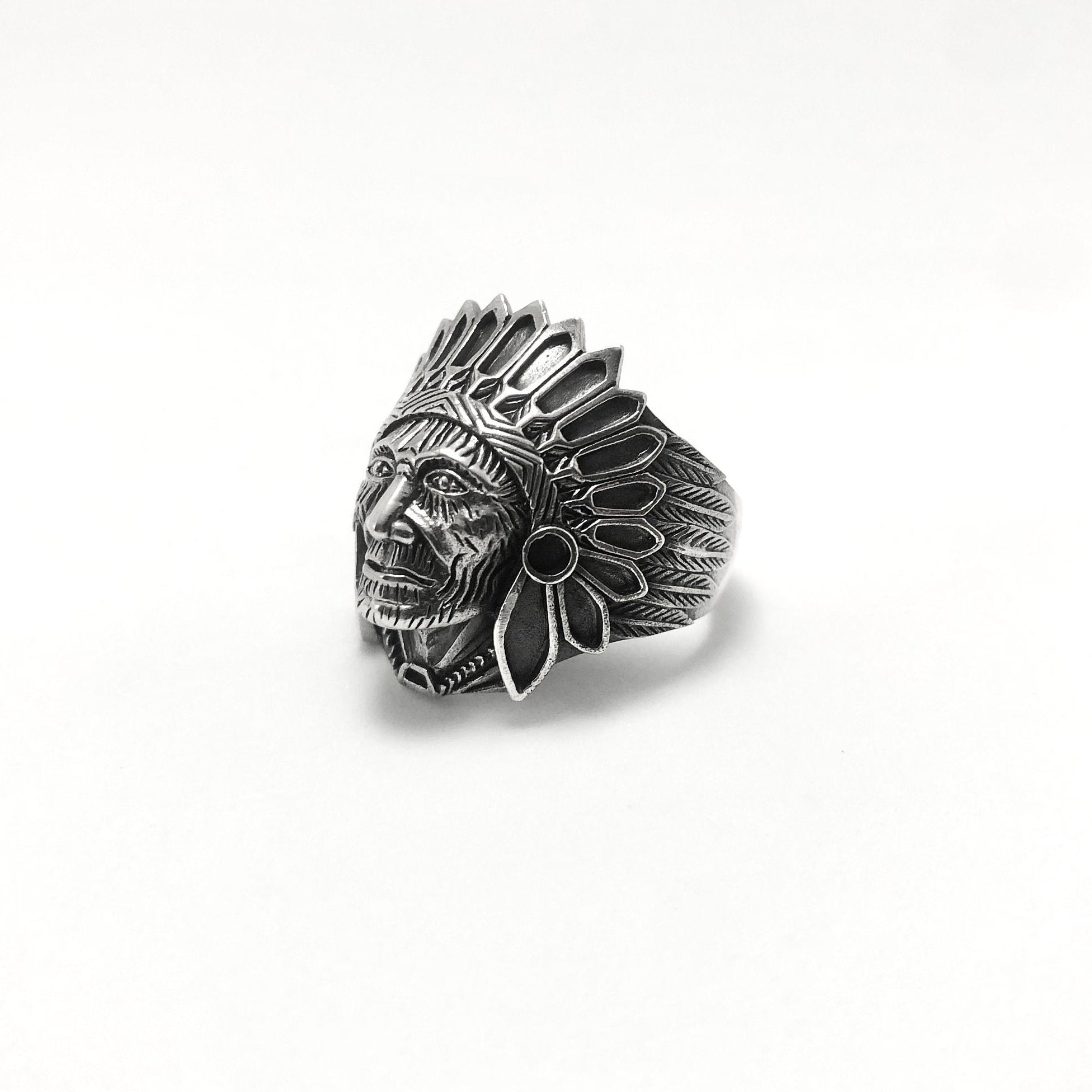 Indian Chief Sterling Silver 925 Ring Native American Chief - Etsy UK