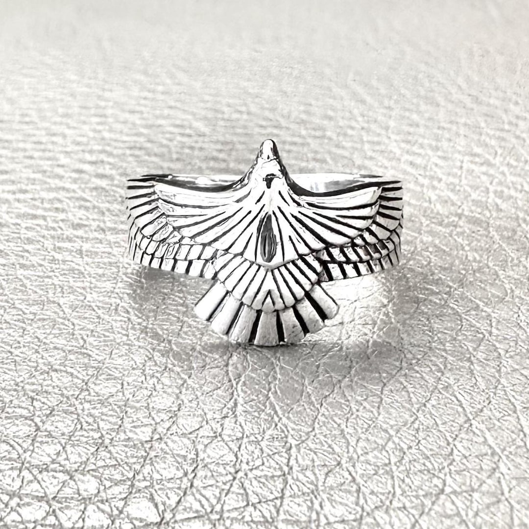 Handcrafted 925 Sterling Silver Eagle Ring Native American Indians ...