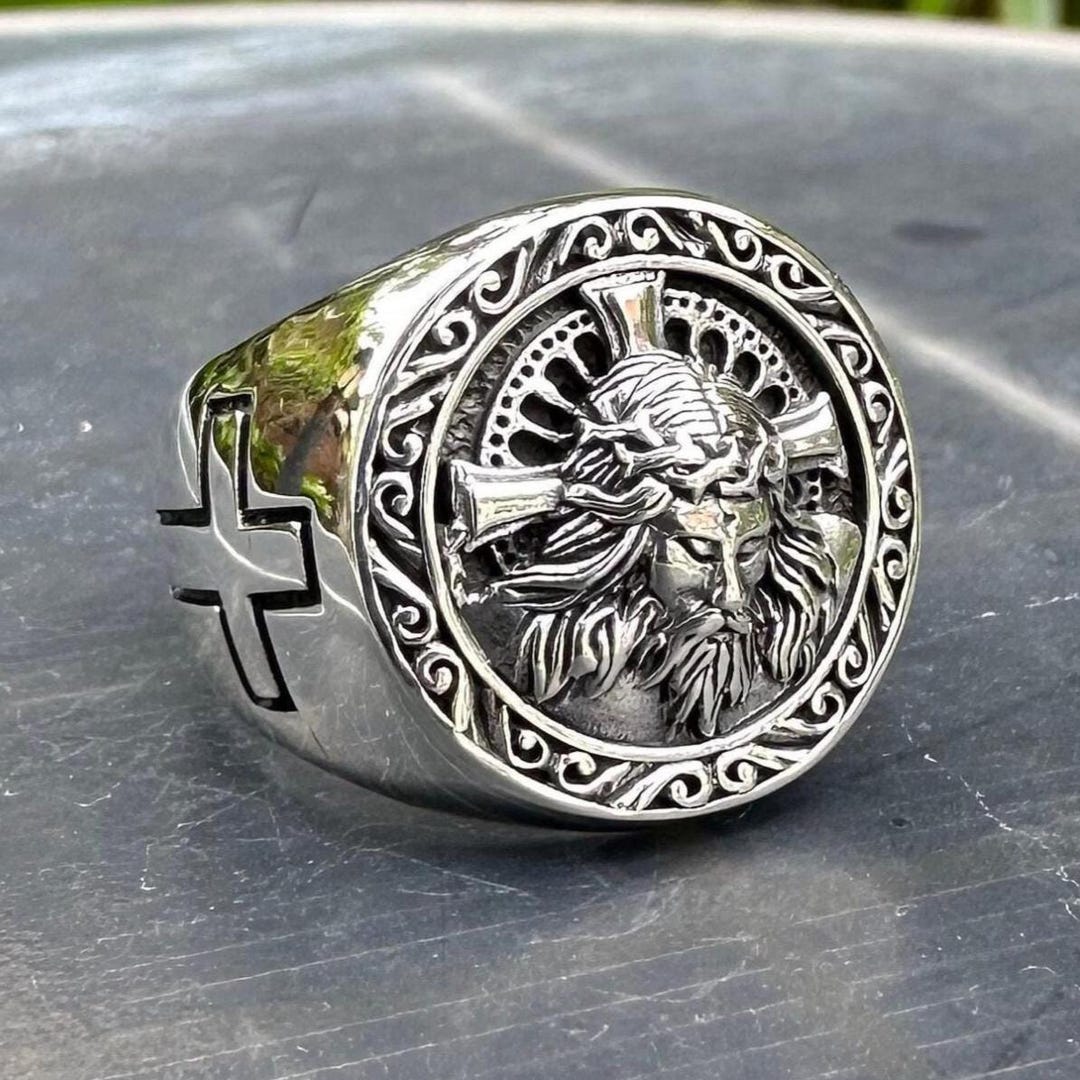 Handcrafted 925 Sterling Silver Jesus Christ Ring YHWH Yahweh Hebrew ...
