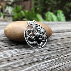 Handcrafted 925 Sterling Silver Chimera Pendant Necklace Legendary ...