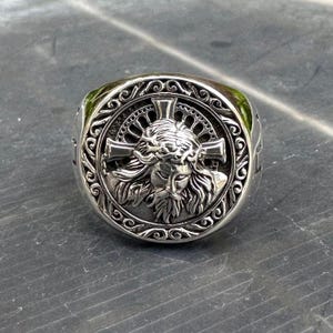 Handcrafted 925 Sterling Silver Jesus Christ Ring YHWH Yahweh Hebrew ...