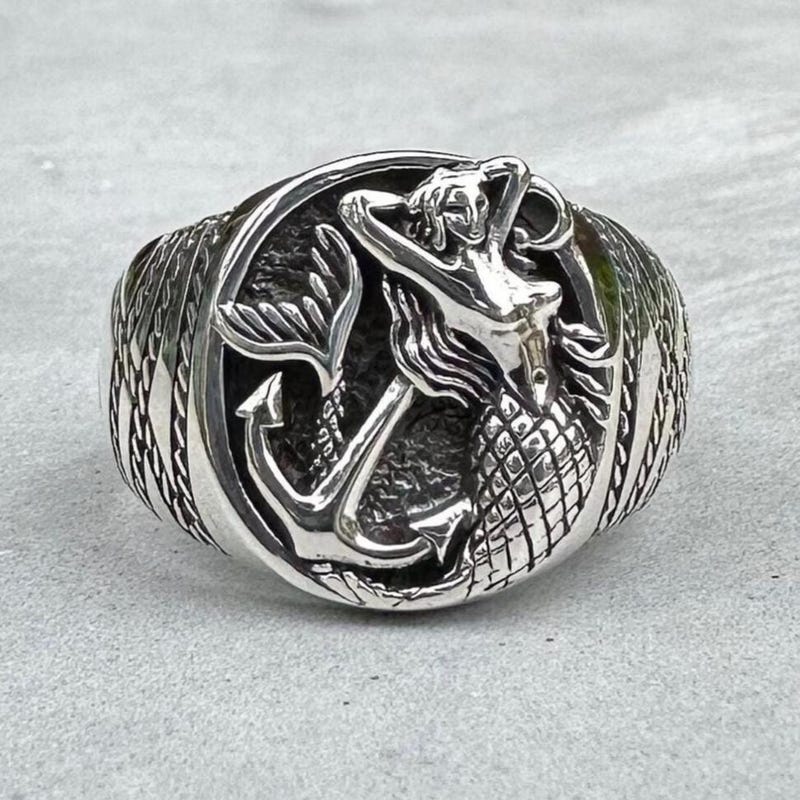 Silver Mermaid Ring - Etsy