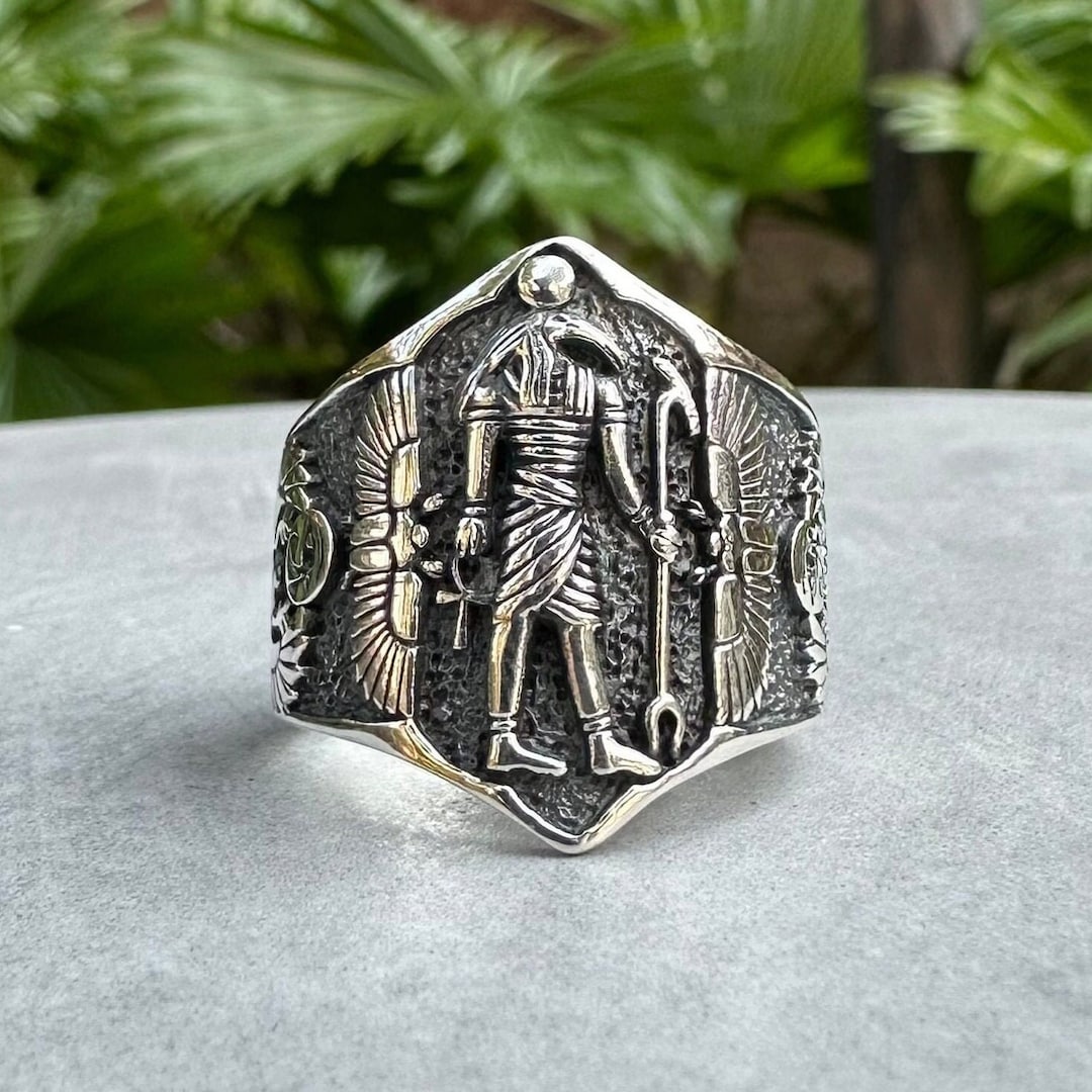Handcrafted 925 Sterling Silver Thoth Ring Egyptian God of Wisdom ...