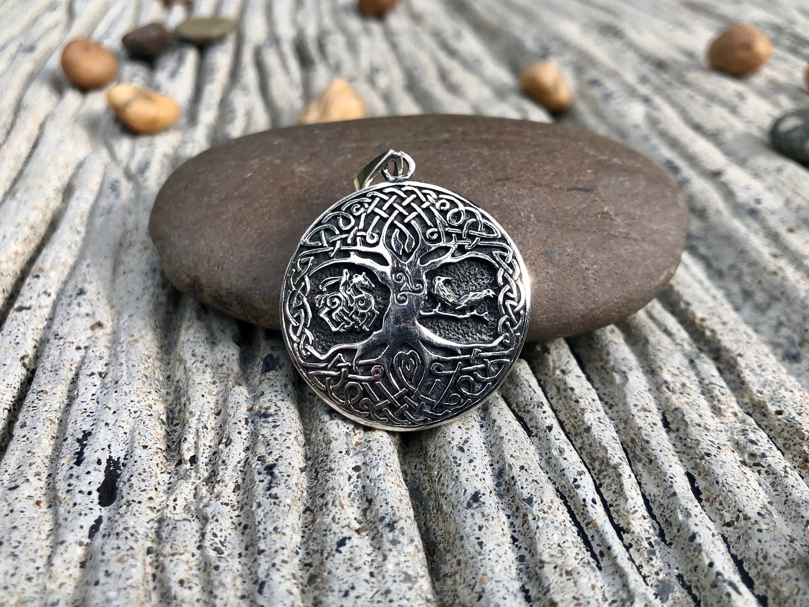 Viking Tree of Life Sterling Silver Pendant 925 Yggdrasil | Etsy