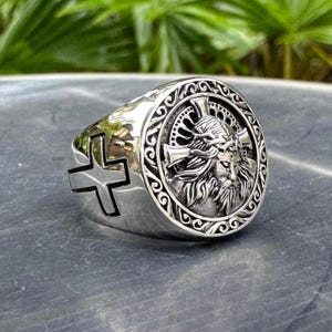 Handcrafted 925 Sterling Silver Jesus Christ Ring YHWH Yahweh Hebrew ...