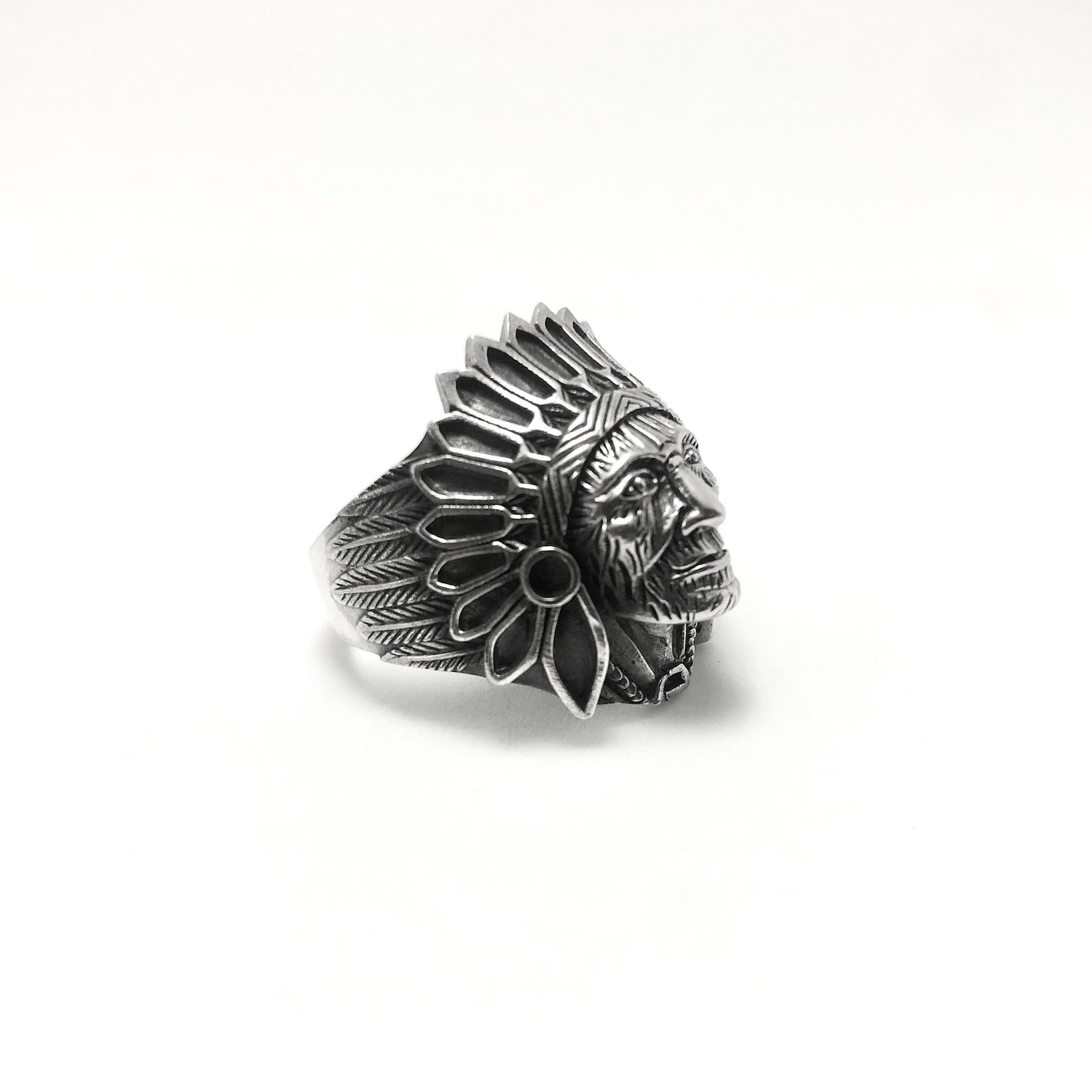 Indian Chief Sterling Silver 925 Ring Native American Chief - Etsy UK