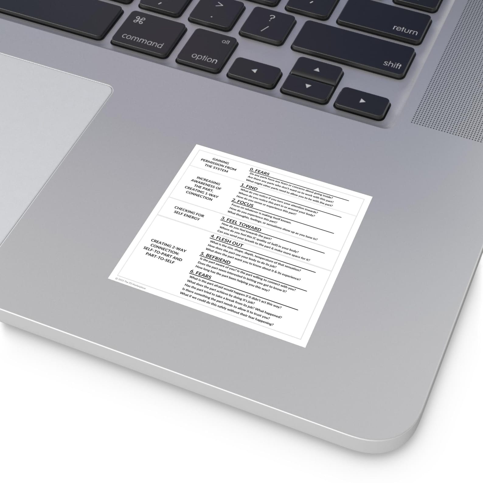 IFS 6 Fs Cheat Sheet Sticker for Therapists, Coaches, & Self-reflection ...