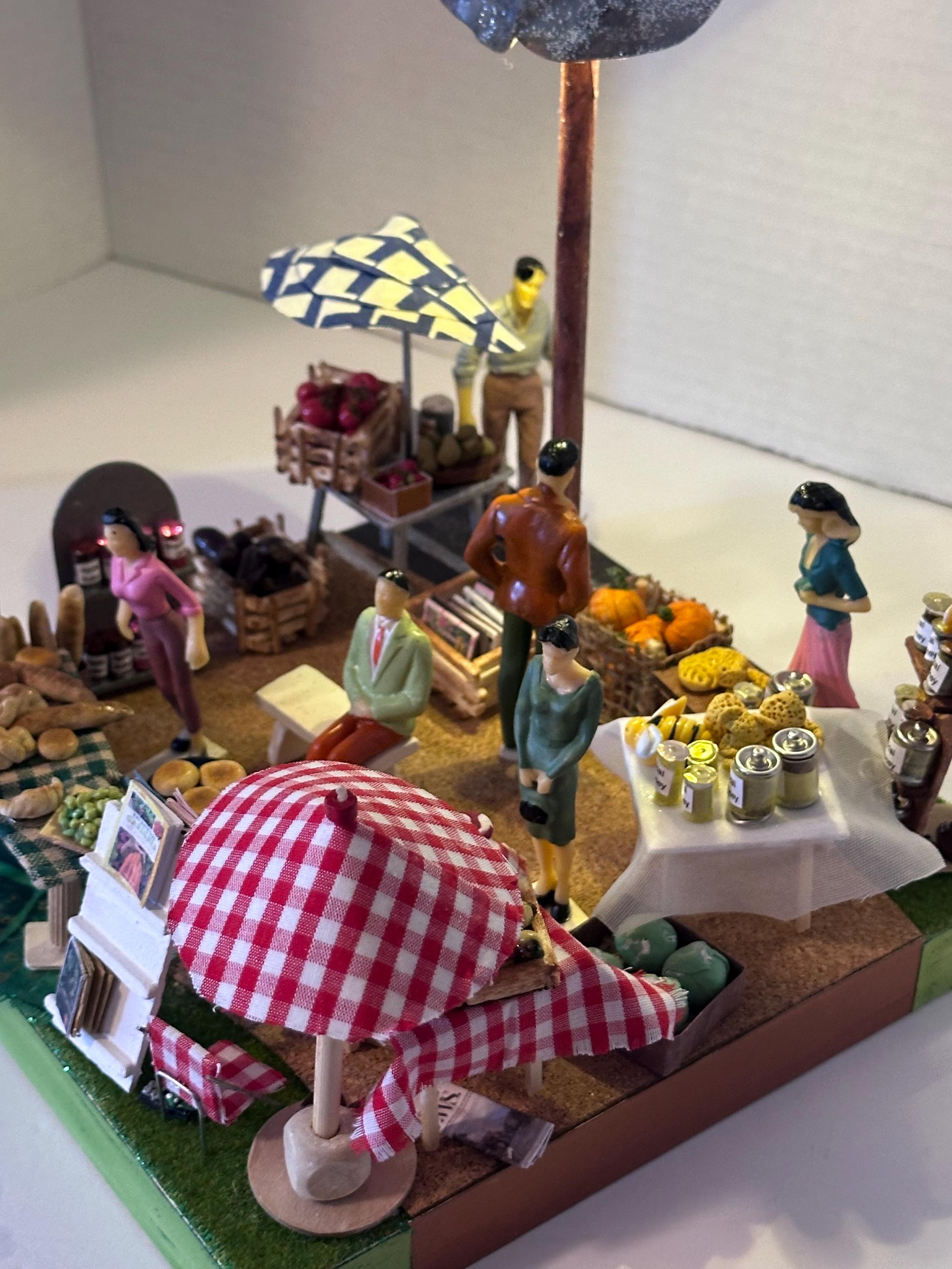 Miniature: Small Town Farmers Market Miniature - Fully Assembled- Stine ...