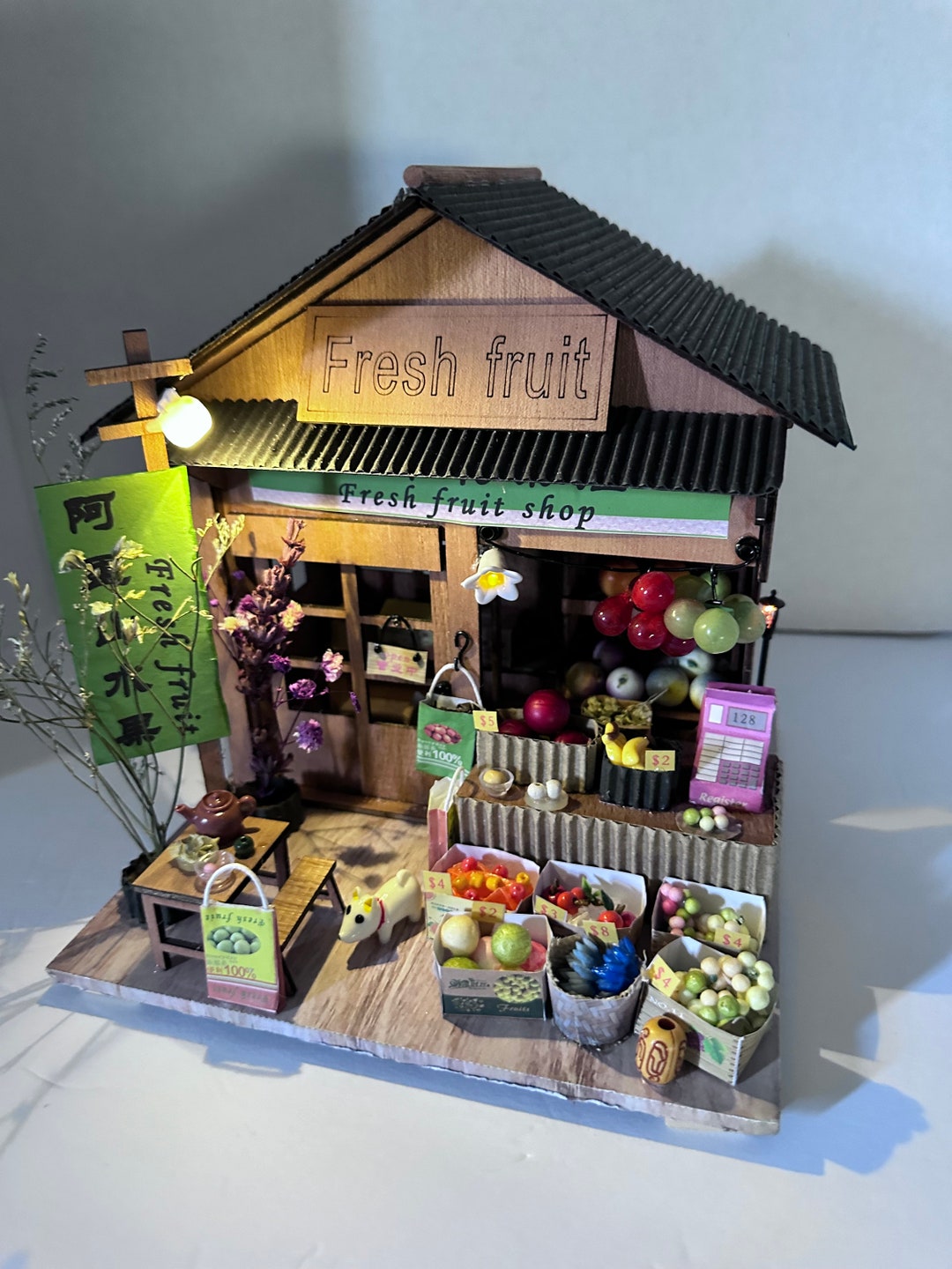 Asian Fresh Fruit Market Miniature - Fully Assembled - Etsy