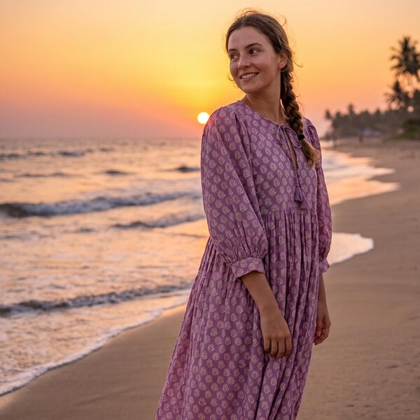Indian Purple Dress - Etsy UK