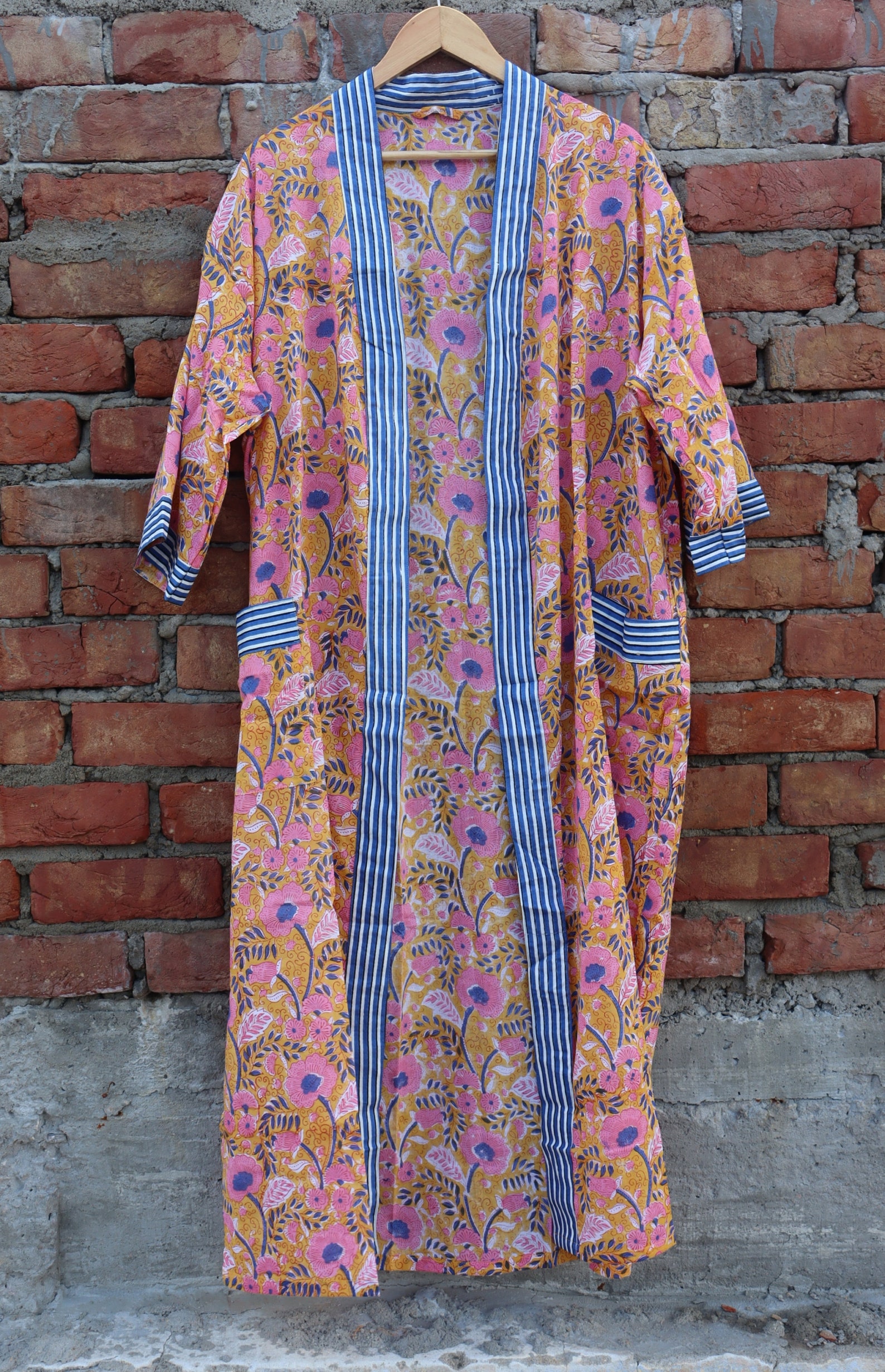 Block Print Robes Bridesmaid Kimono Robe Floral Kimono - Etsy