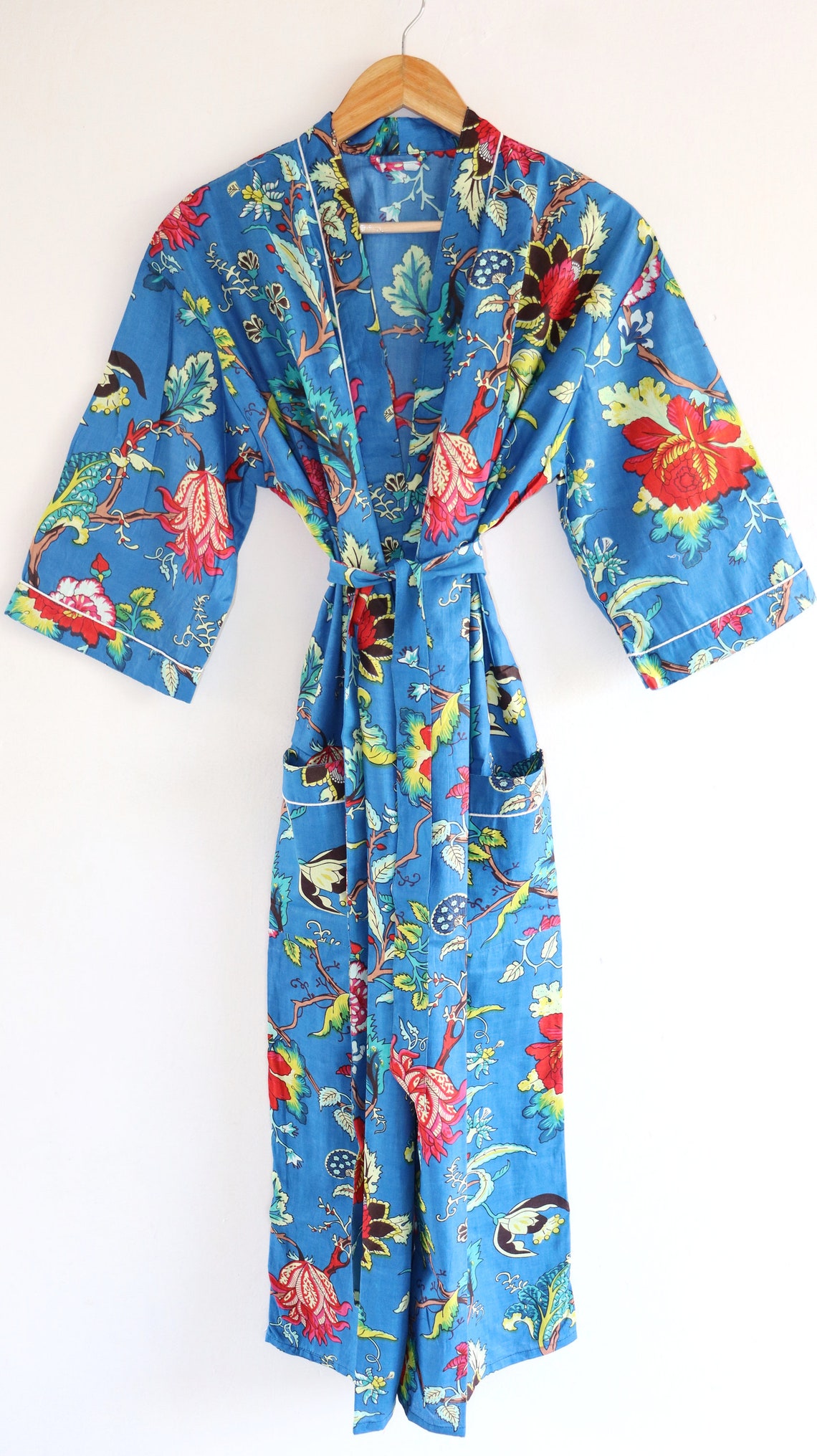EXPRESS DELIVERY Floral Prinrted Cotton Kimono Robes Soft - Etsy