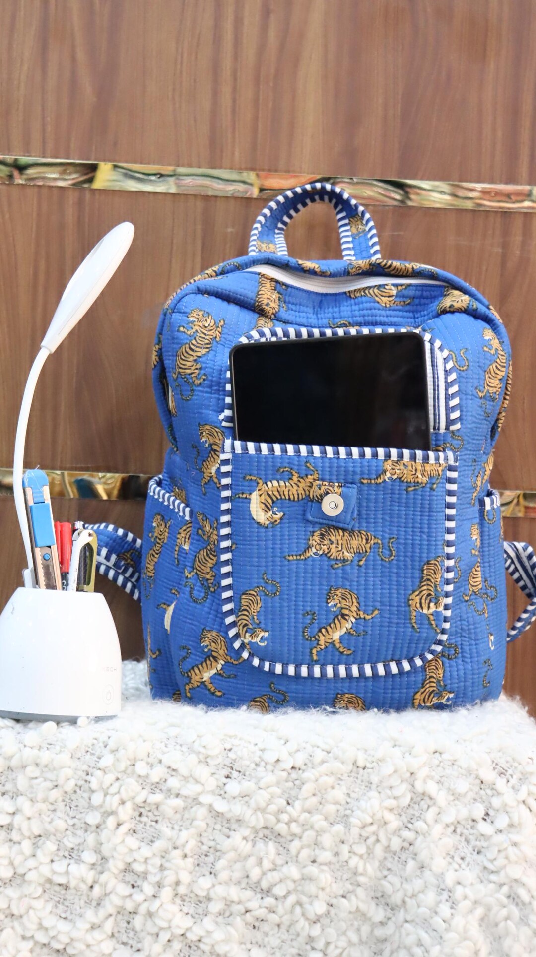 Block Print School Bag | Note Book Bag | Treval Bag - Etsy