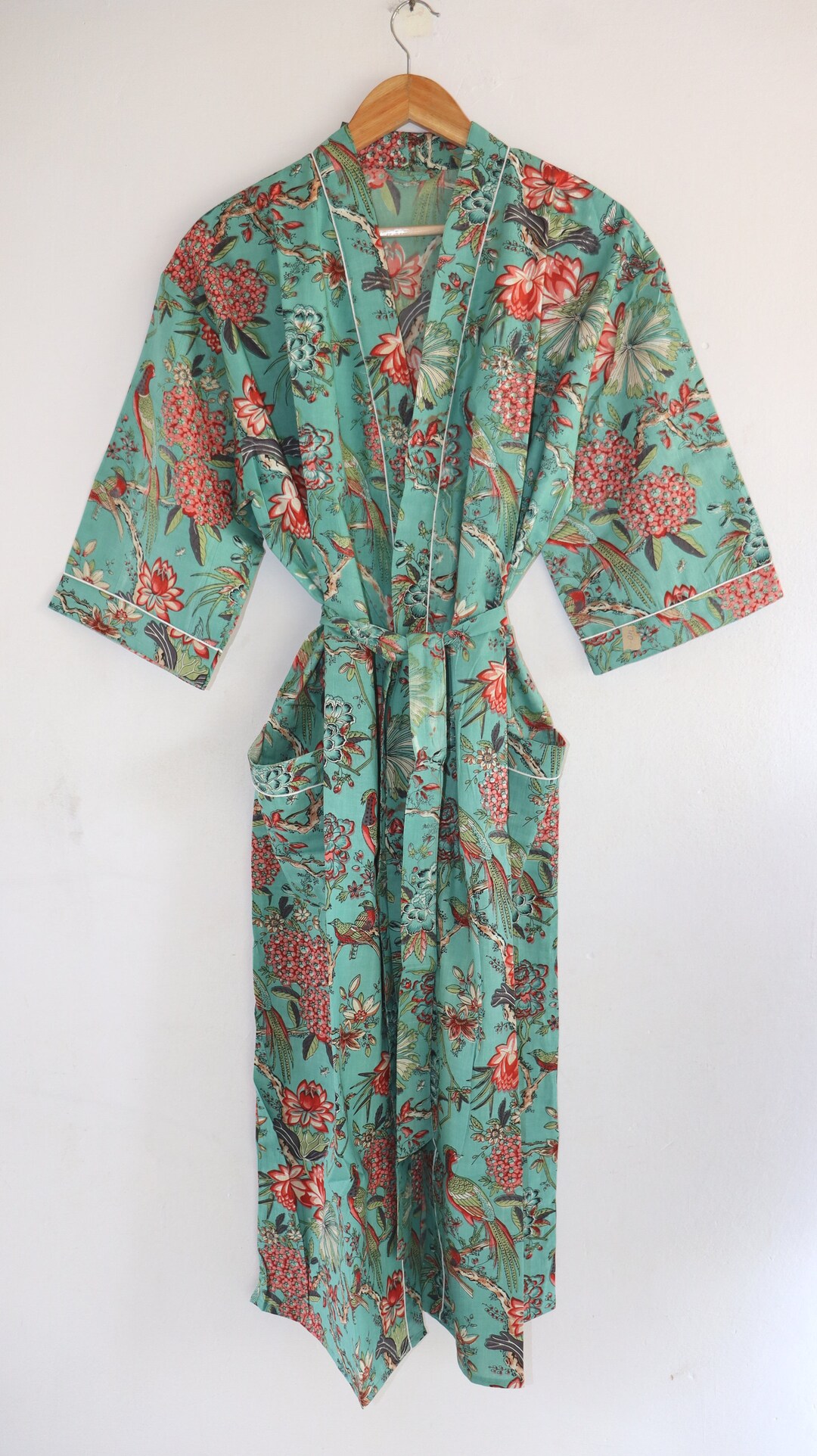 Block Print Robes, Hand Block Print Kimono, Anokhi Print Kimono ...