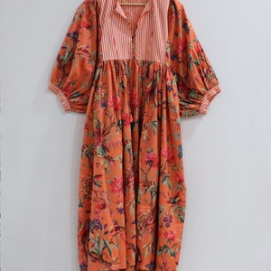 Midi Dress, Mini Dress, Bird Print Dress, Deep Neck With String Closer ...