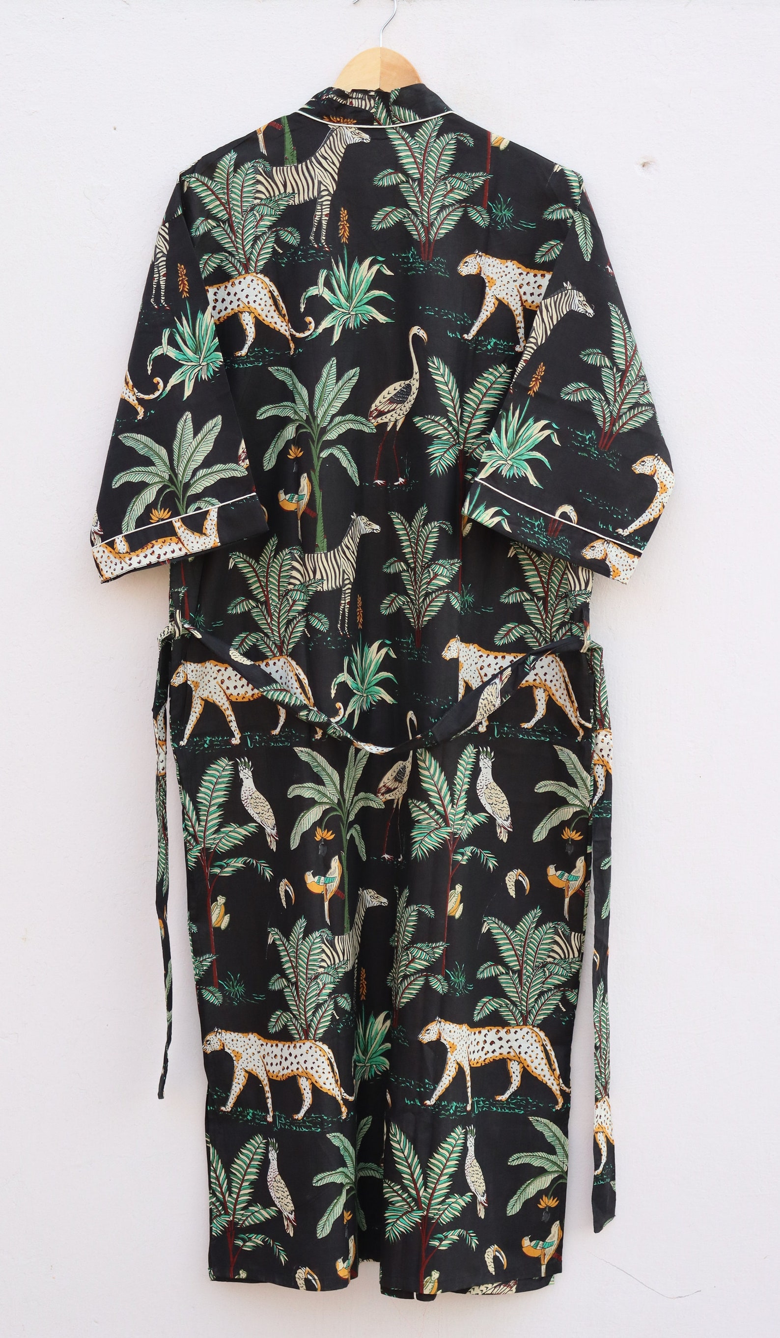 EXPRESS DELIVERY Cotton Kimono Robes Wild Life Animal Print | Etsy