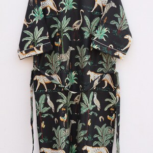 EXPRESS DELIVERY Cotton Kimono Robes, Wild Life Animal Print Kimono ...