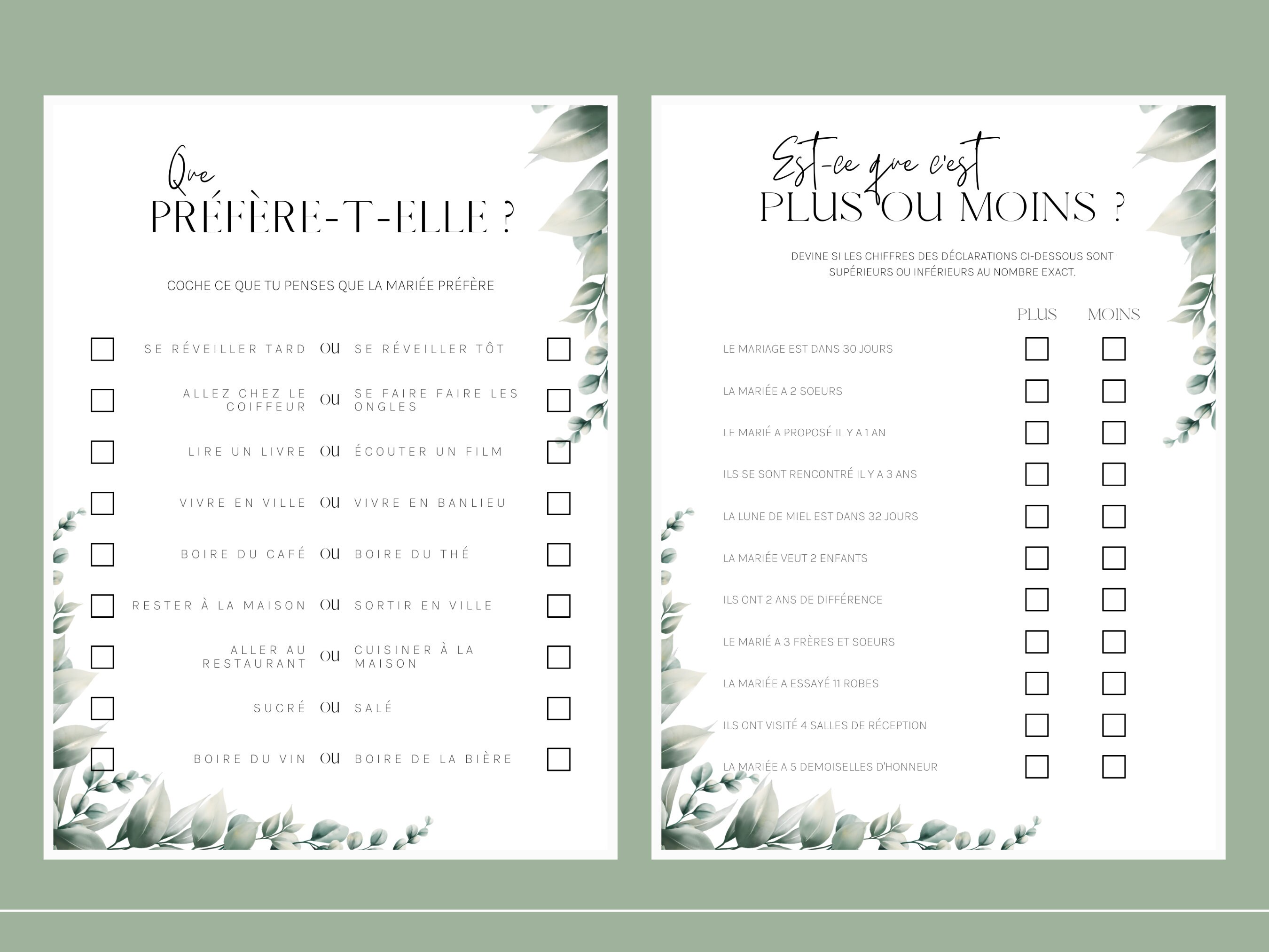 30 jeux EVJF à imprimer et à télécharger Jeux enterrement vie de jeune ...