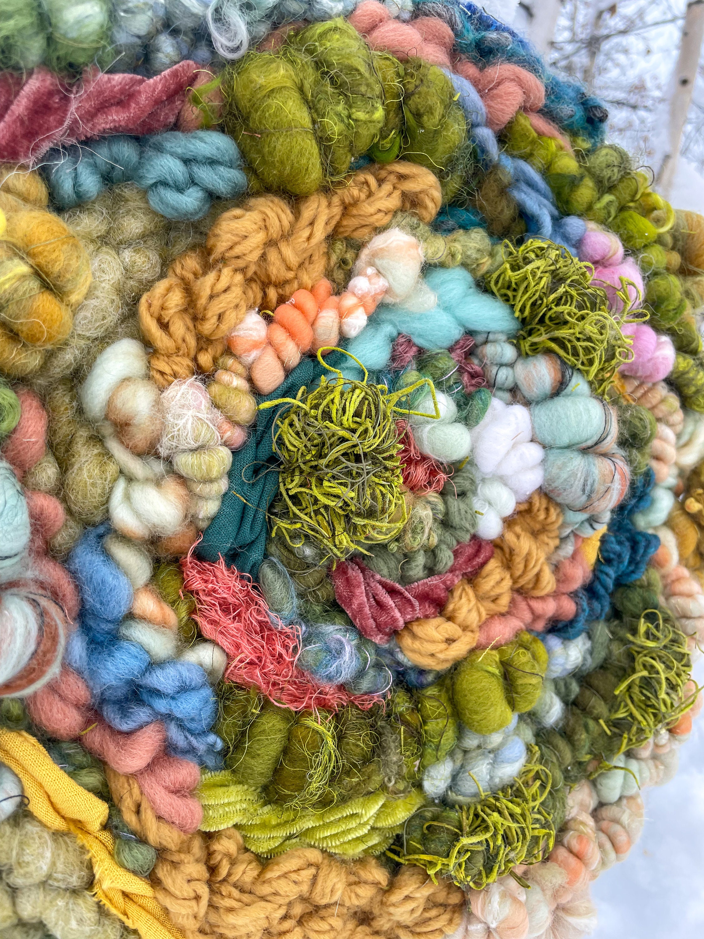 Round Pastel Colored Weaving/ daydreaming of Spring - Etsy