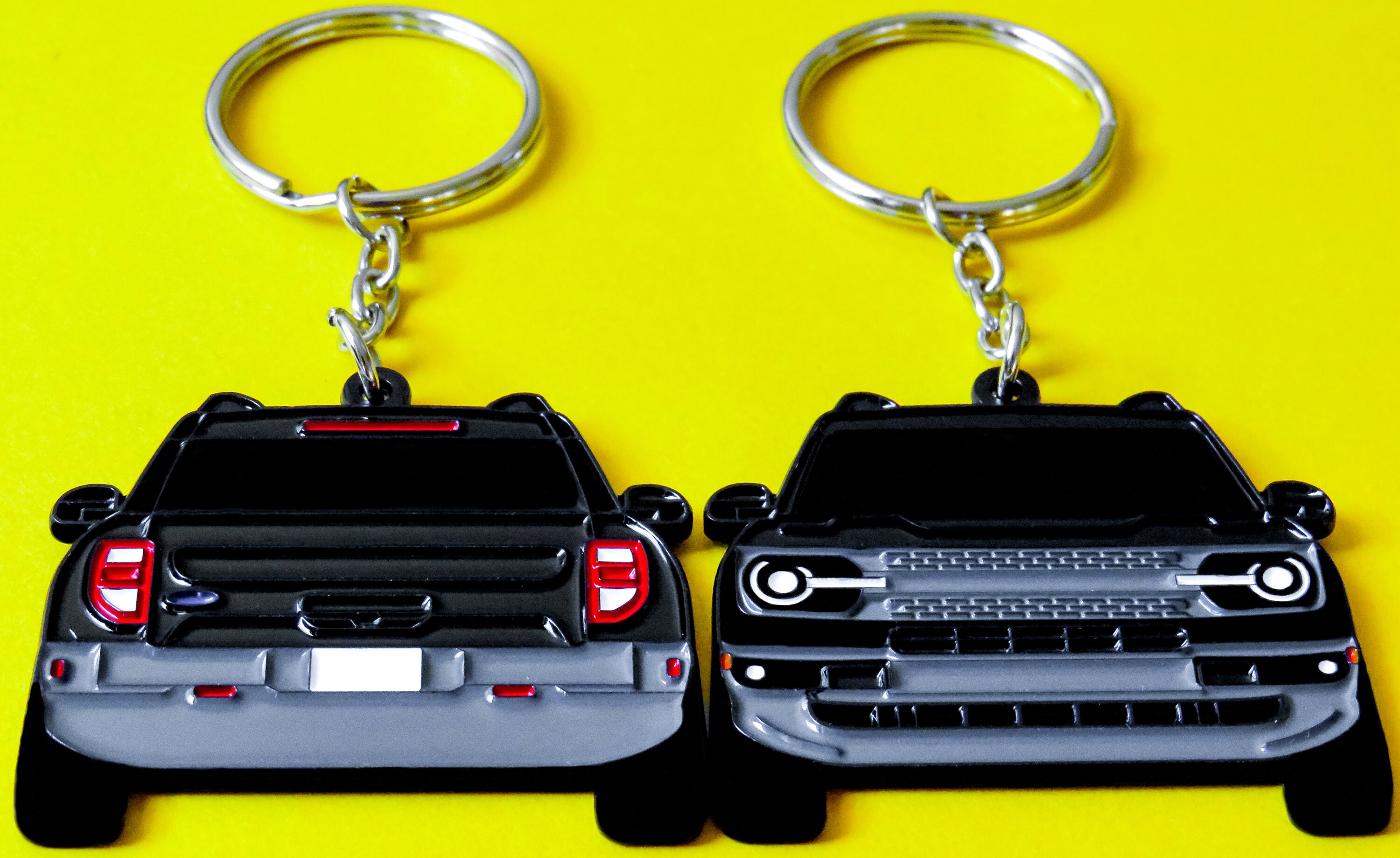 Keychain for Bronco Sport BLACK Double Sided Key Ring Gift for - Etsy