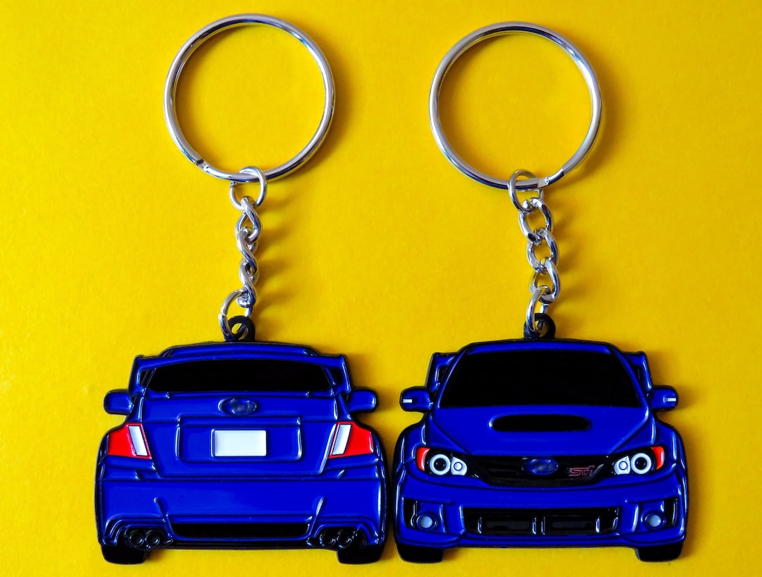 Keychain for Subaru WRX Sti Enamel Blue Double-sided JDM Stink Eye ...