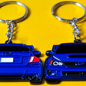 Keychain for Subaru WRX Sti Enamel Blue Double-sided JDM Stink Eye ...