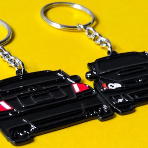 Keychain for Subaru WRX Sti Enamel Black Double-sided JDM Stink Eye ...
