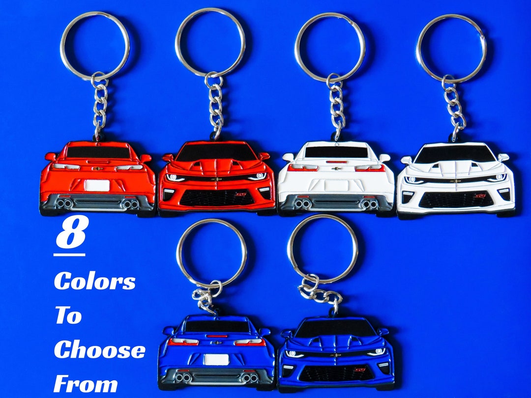 Keychain for Chevy Camaro SS 6th Gen Double-sided 2016-2018 Keyring Car ...