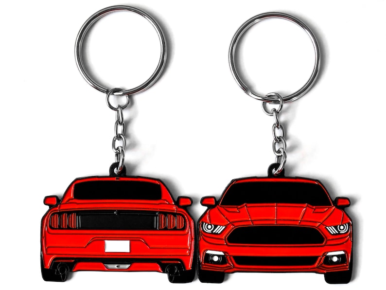 Keychain for Mustang 6th Gen Double-sided 2015-2017 Key Ring - Etsy