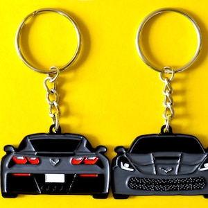 Keychain for Chevy Corvette 7th Gen Double-sided 2014-2019 Key Ring ...