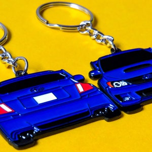 Keychain for Subaru WRX Sti Enamel Blue Double-sided JDM Stink Eye ...