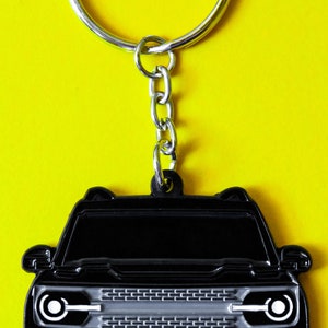 Keychain for Bronco Sport BLACK DOUBLE Sided Key Ring Gift for Car ...