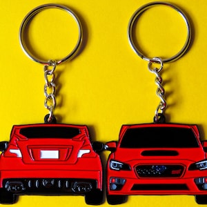 Keychain for Subaru WRX Sti Enamel Double-sided JDM Keyring Gifts for ...
