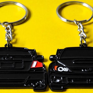 Keychain for Subaru WRX Sti Enamel Black Double-sided JDM Stink Eye ...