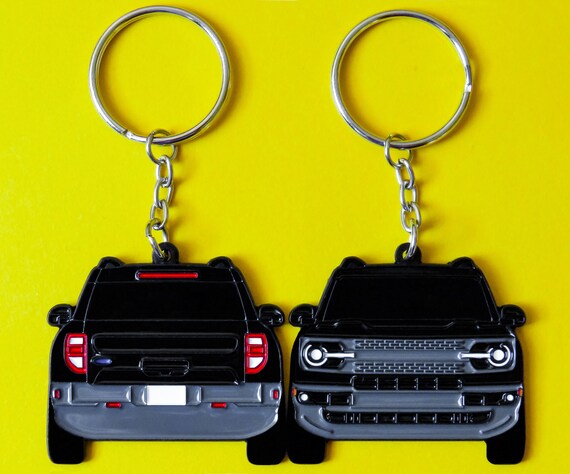 Keychain for Bronco Sport BLACK Double Sided Key Ring Gift for - Etsy