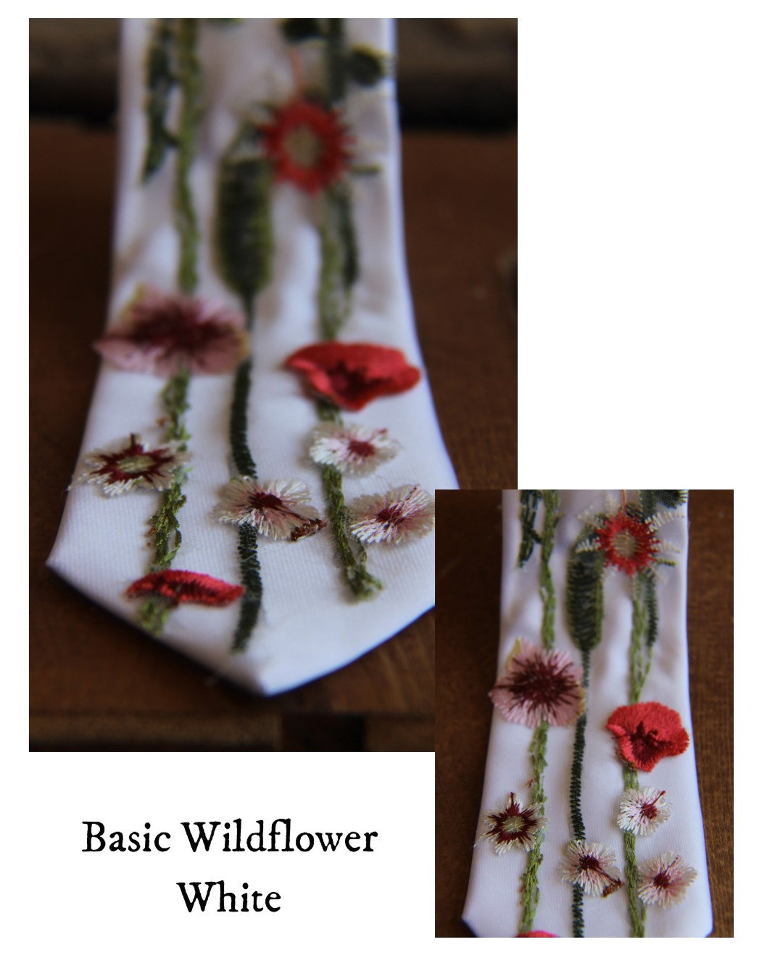 Wildflower Formal Tie Prom Tie Groom Tie Groomsmen Tie - Etsy