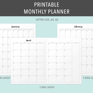 PRINTABLE Planner Bundle With Daily, Weekly, and Monthly Planners. Goal ...