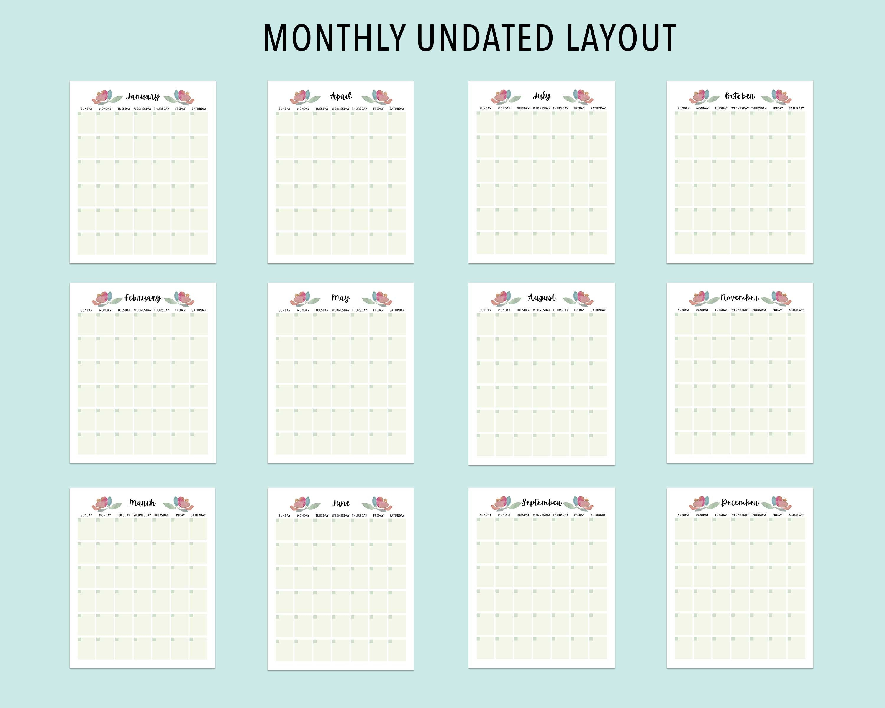 Printable Planner Bundle: Daily, Weekly and Monthly Planner Pages, to ...