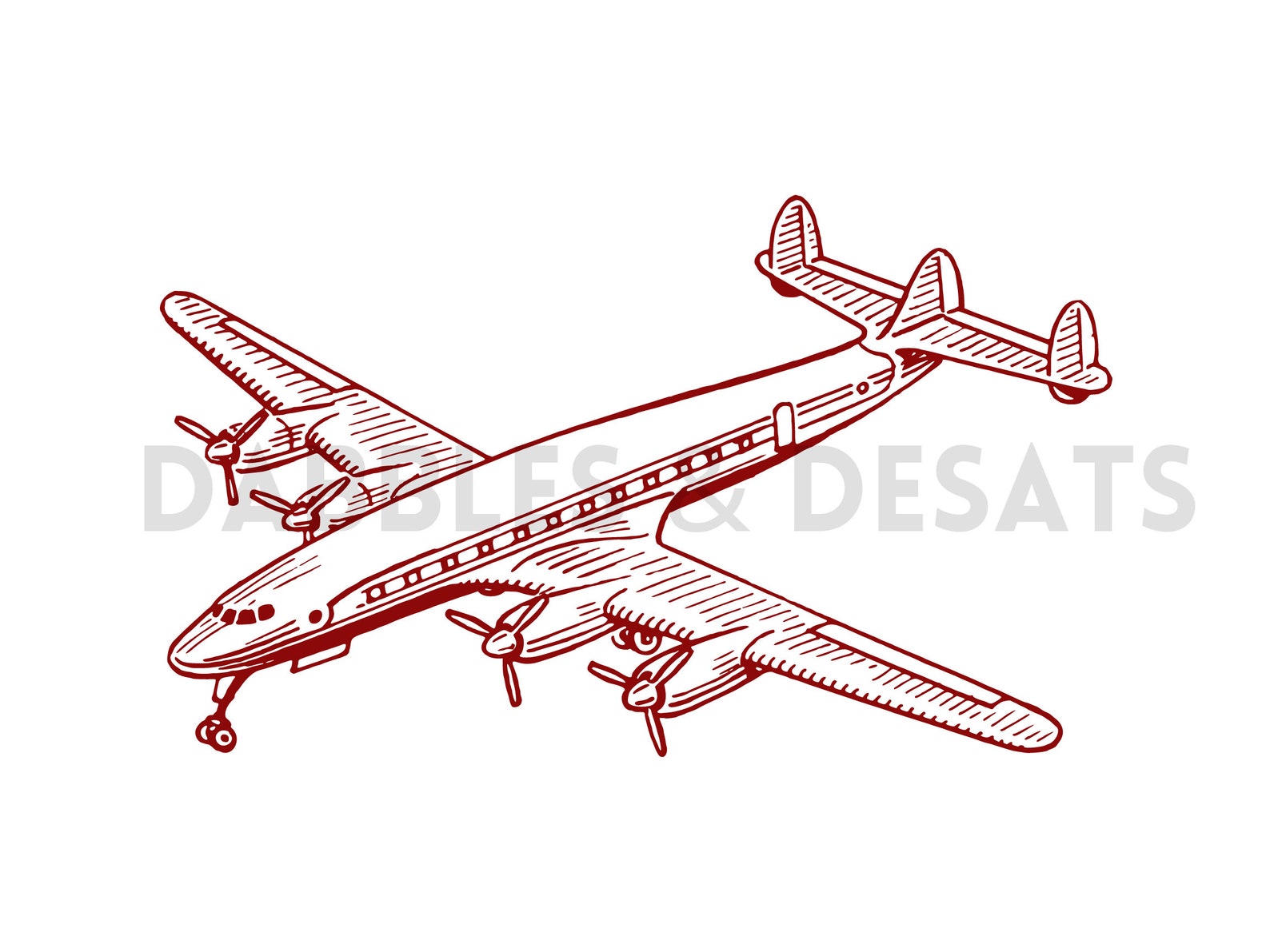 Set of 3 Airplane Printables Wall Art - Etsy