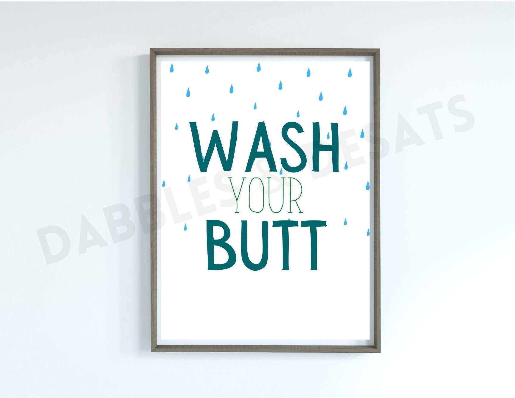 Wash Your Butt Printable | Etsy