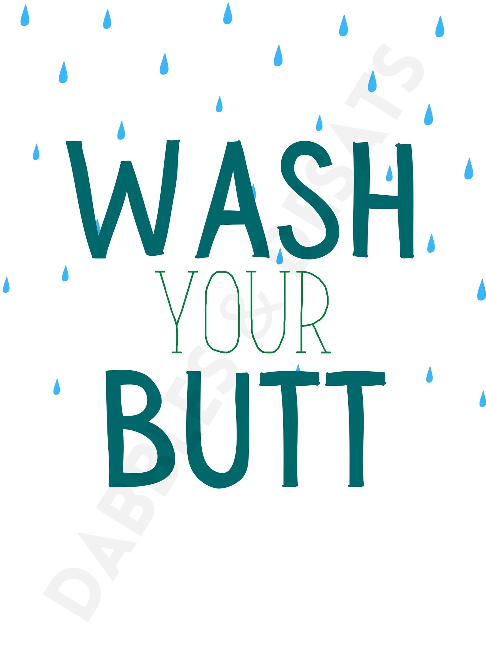 Wash Your Butt Printable - Etsy
