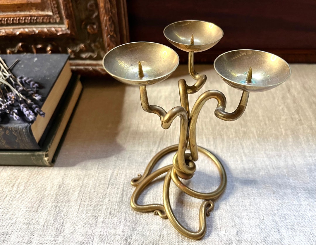 Beautiful Vintage Joe Spoon Art Nouveau Style Small Brass Decorative ...