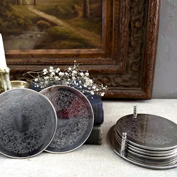 Silver Coasters - Etsy