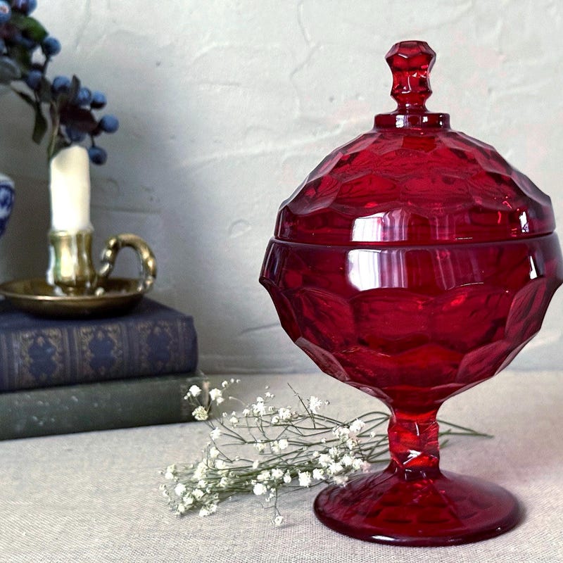 Fenton Candy Dish - Etsy