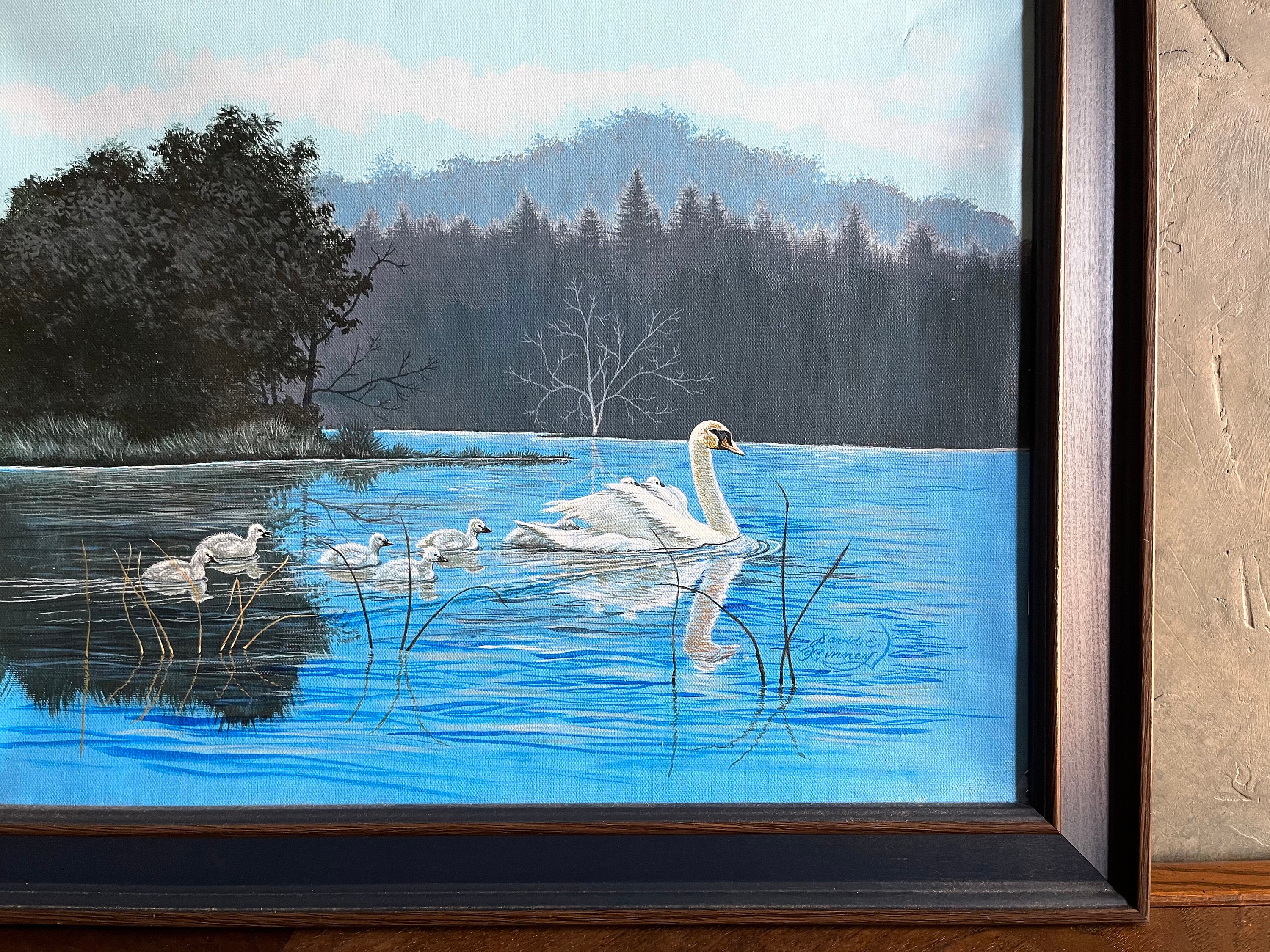 Swan Oil Painting
