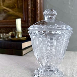 Beautiful Vintage Delicate Cut Glass Decorative Lidded Trinket Dish - Etsy