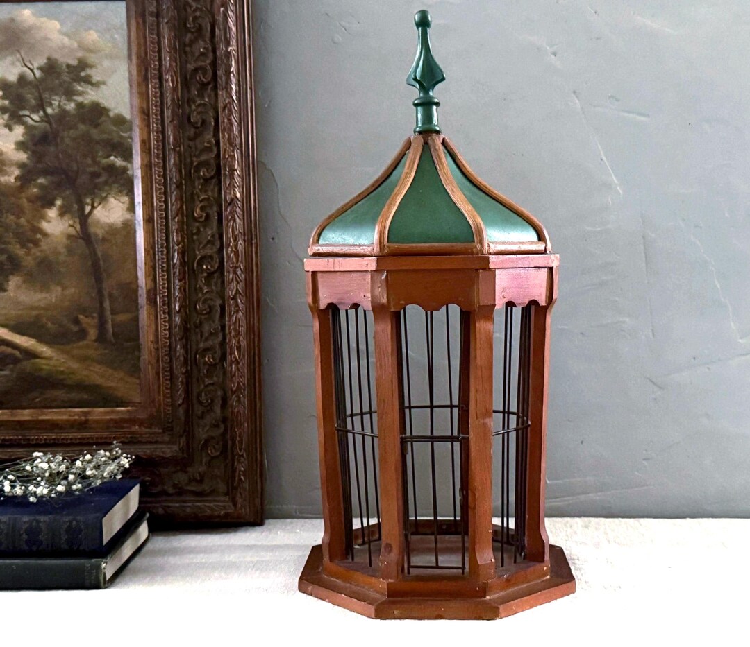 Decorative Vintage French Cottage Primitive Wood and Iron Style Bird ...