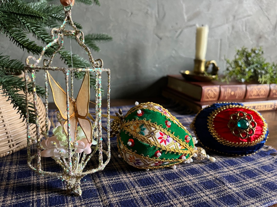 Beautiful Vintage Colorful Decorative Sequence Beaded Christmas ...