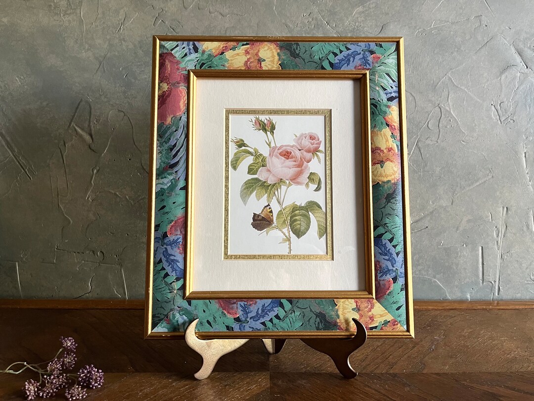 Adorable Vintage 11x14 Cottage Style Floral Print in a Colorful Floral ...